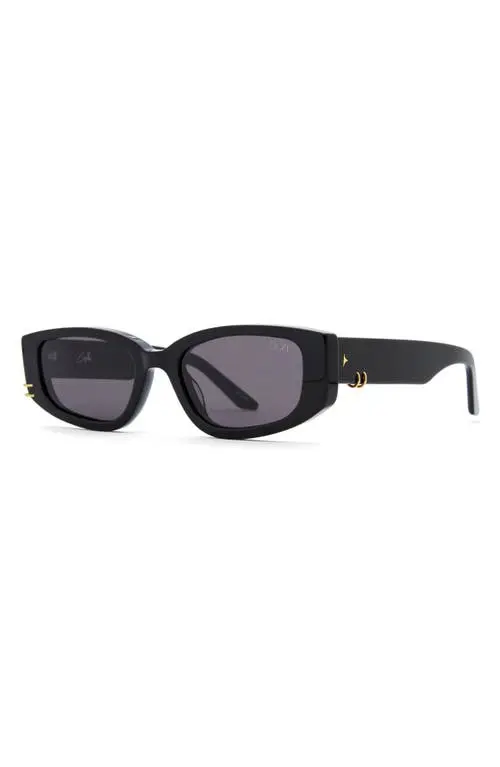 Dezi Cuffed Square Sunglasses - Black / Gold Midnight Smoke