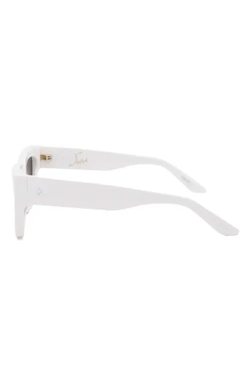 Dezi Switch Square Sunglasses - White / Dark Smoke
