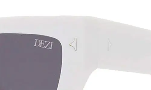 Dezi Switch Square Sunglasses - White / Dark Smoke