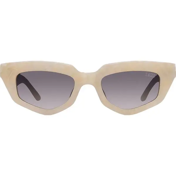 Dezi On Read 49mm Cat Eye Sunglasses - Limestone/smoke Faded