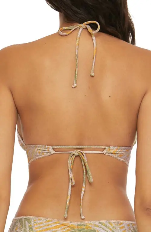 BECCA By Rebecca Virtue Bali Hai Metallic Halter Bikini Top