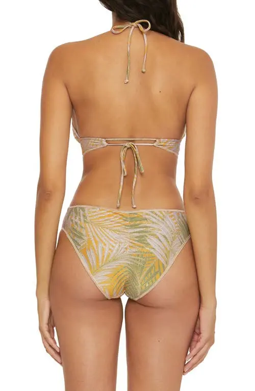 BECCA By Rebecca Virtue Bali Hai Metallic Halter Bikini Top
