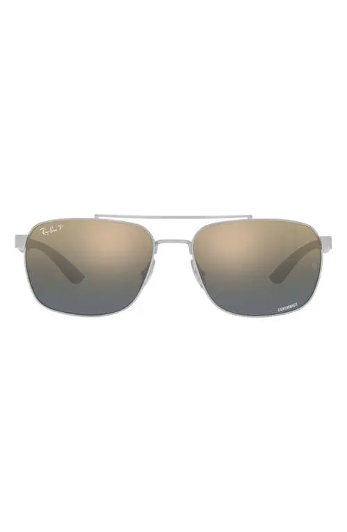Ray-ban 59mm Gradient Polarized Sunglasses - Silver