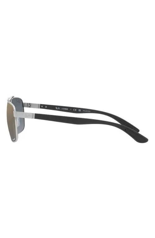 Ray-ban 59mm Gradient Polarized Sunglasses - Silver