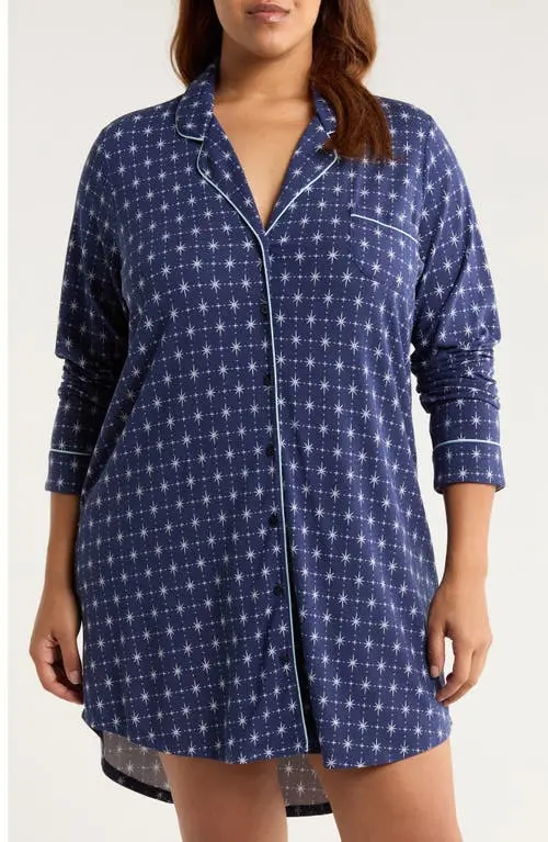 Nordstrom Moonlight Nightshirt - Navy- White Celestial Foulard