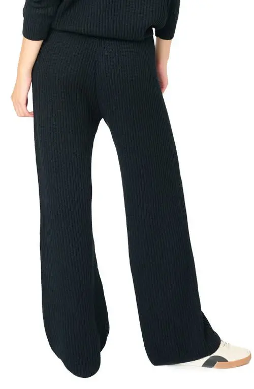 GIBSONLOOK Gigi Drawstring Ribbed Sweater Pants - Black