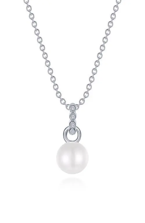 Lafonn Cultured Freshwater Pearl Pendant Necklace - White