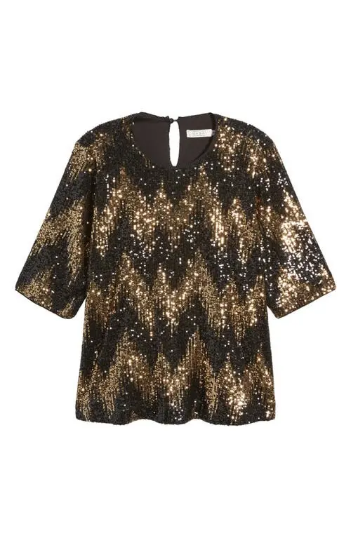 MASAI COPENHAGEN Madaila Chevron Sequin Top