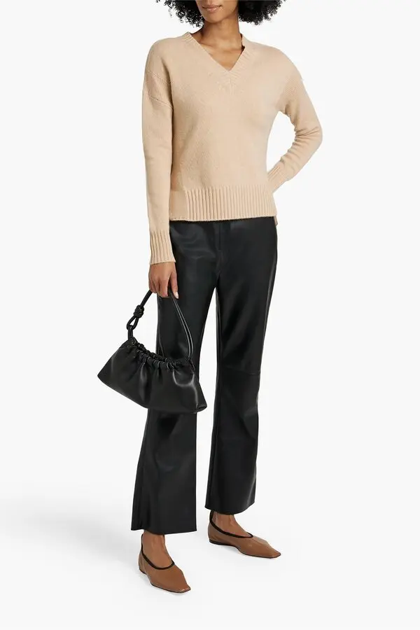 Max Mara Karub Faux Leather Flared Pants