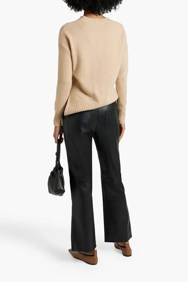 Max Mara Karub Faux Leather Flared Pants