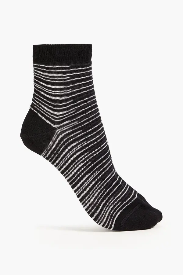 Missoni Knitted Cotton-blend Socks - Black