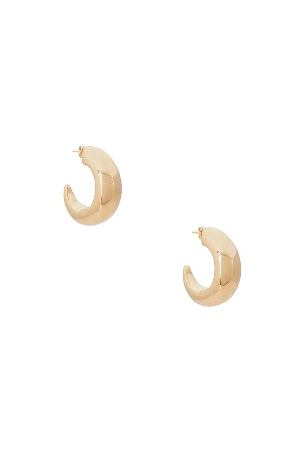 JORDAN ROAD Large Moon Hoop Earrings - 18k Gold Filled