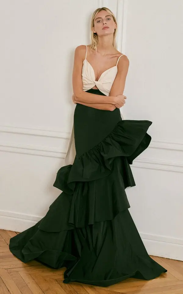 johanna ortiz cat goddess tiered ruffle silk dress Cat Goddess Tiered Ruffle Silk Dress