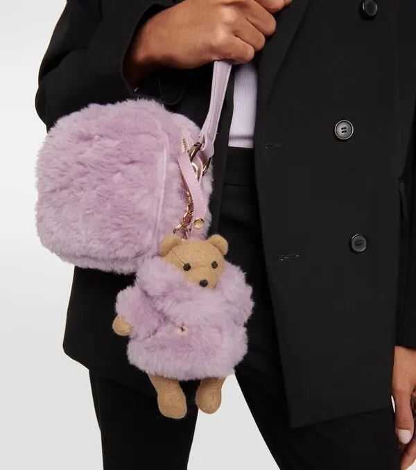 Max Mara Teddy Bag Charm In Purple - 20% Off | Editorialist