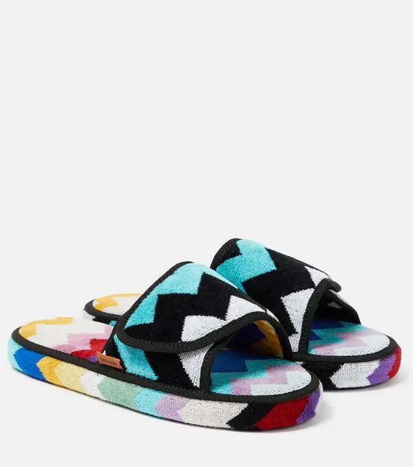 Missoni Cyrus Zigzag Terry Slides - Multicoloured