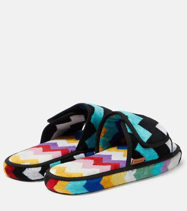 Missoni Cyrus Zigzag Terry Slides - Multicoloured