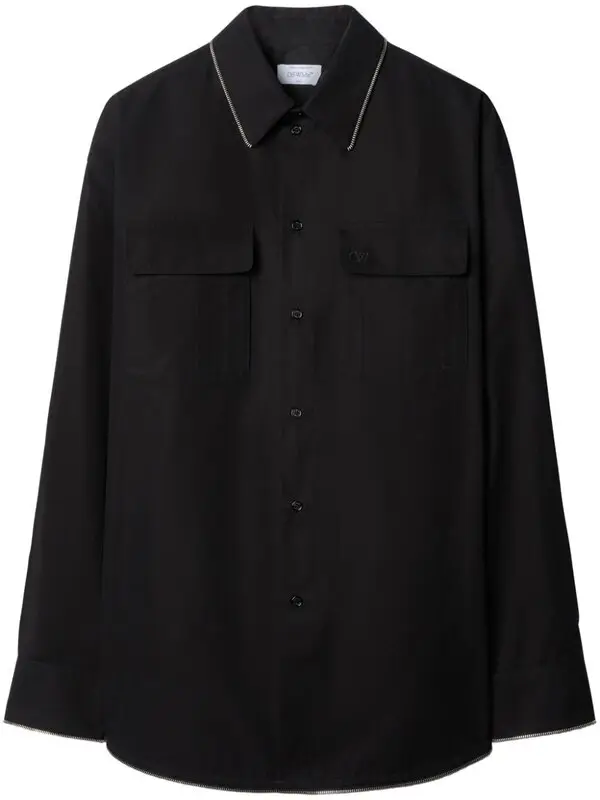 Off-White Zip-edge Cotton Shirt