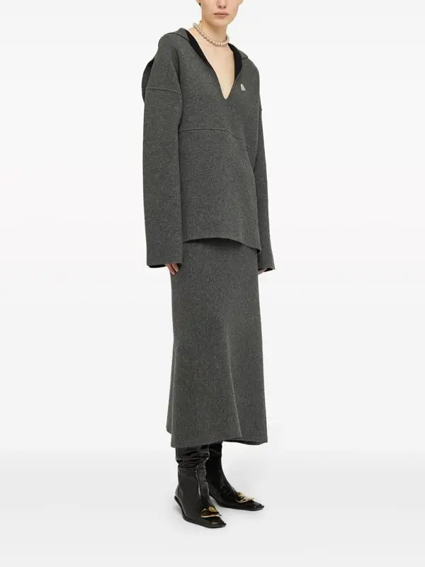JIL SANDER Sailor Collar Knitted Top