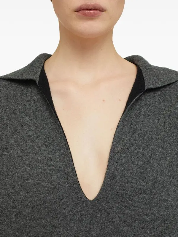 JIL SANDER Sailor Collar Knitted Top