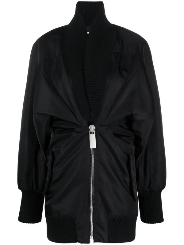 Off-White Puff-sleeve Zipped Minidress