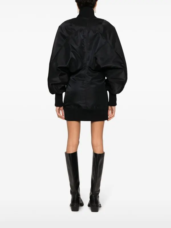 Off-White Puff-sleeve Zipped Minidress