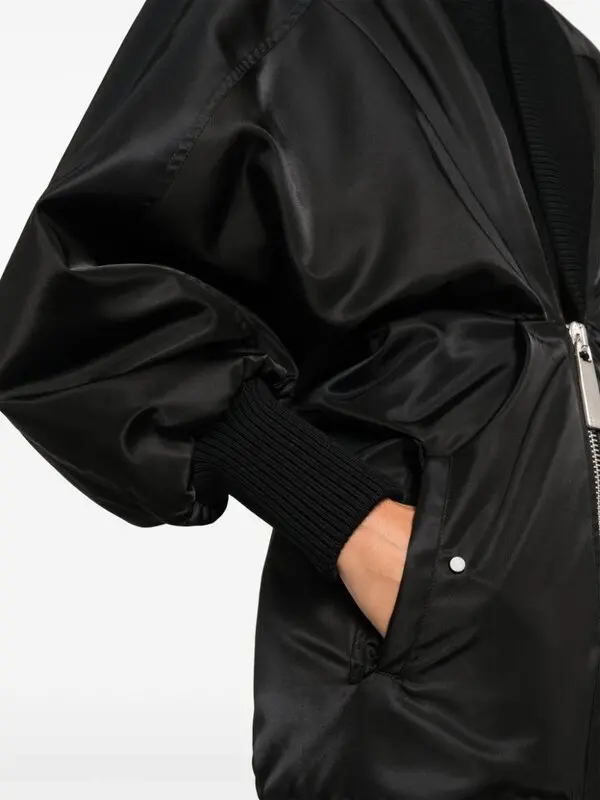 Off-White Puff-sleeve Zipped Minidress