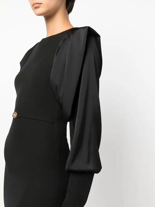 Just Cavalli Draped-sleeve Mini Dress