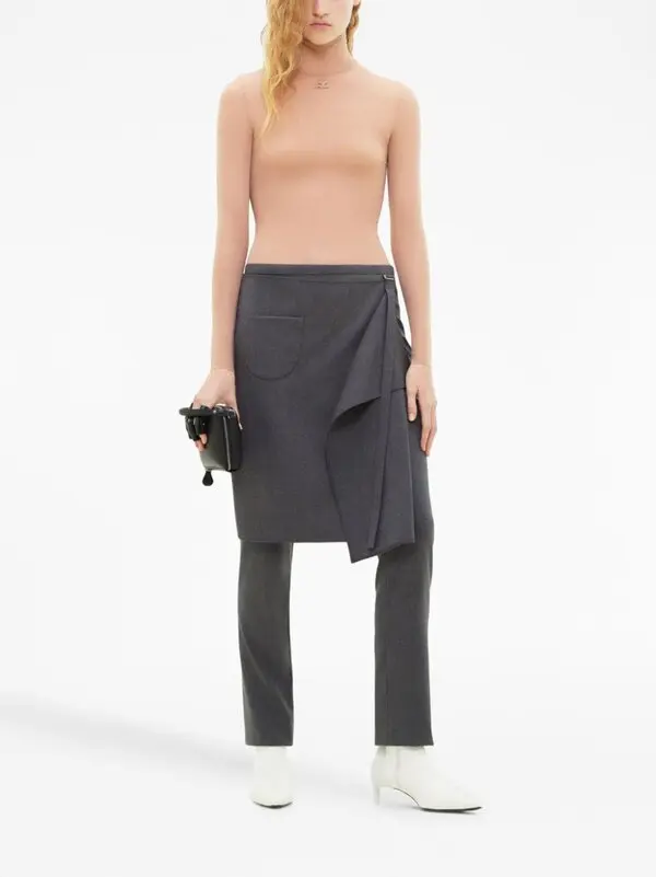 COURREGES Tailored Wool-blend Overskirt Trousers