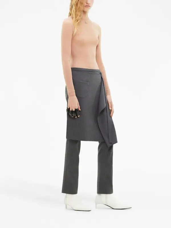 COURREGES Tailored Wool-blend Overskirt Trousers