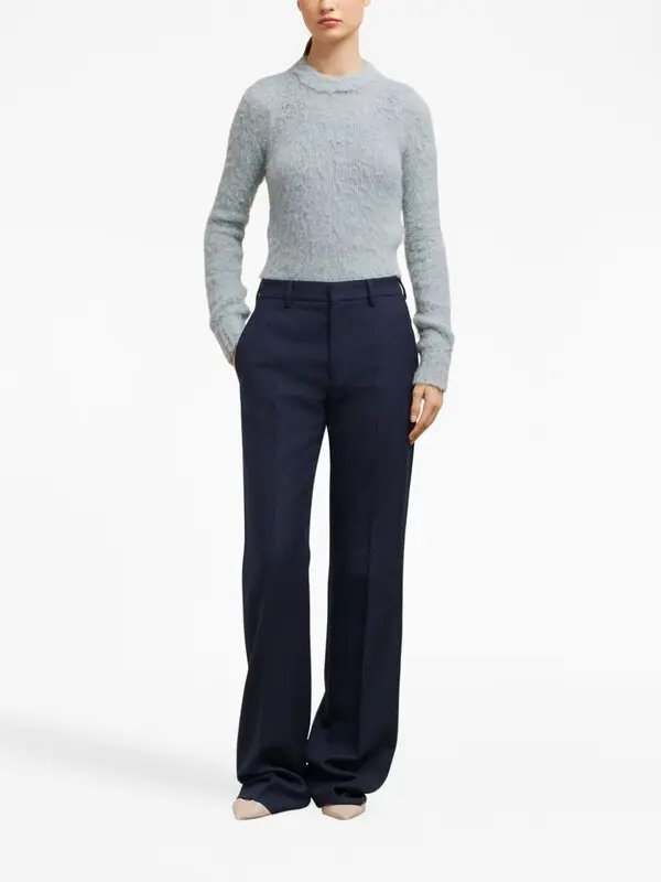 AMI Paris Wide-leg Virgin-wool Trousers