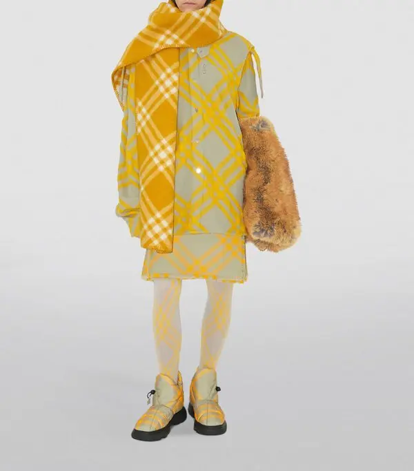 Burberry Wool-blend Check Mini Skirt