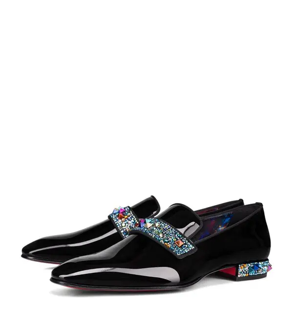 CHRISTIAN LOUBOUTIN X Marvel Infinity Rocks Leather Loafers