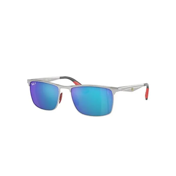 Ray-ban Scuderia Ferrari Collection Rectangle Sunglasses - Silver