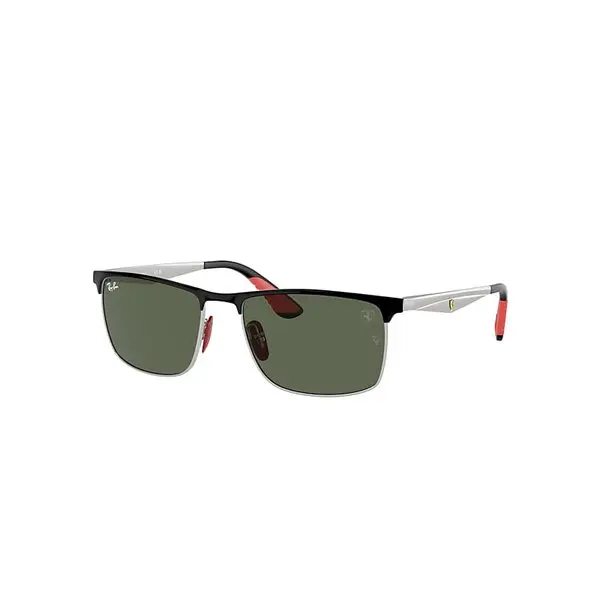 Ray-ban Scuderia Ferrari Collection Rectangle Sunglasses - Silver