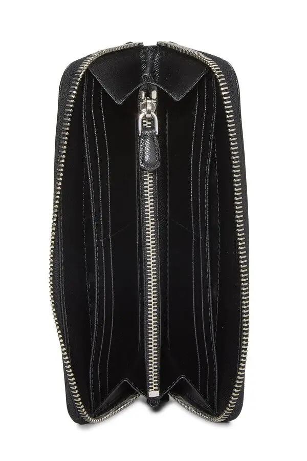 Prada Saffiano Zip Around Wallet