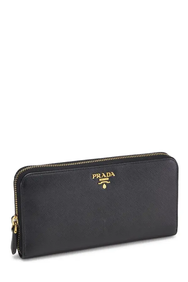 Prada Saffiano Zip Around Wallet
