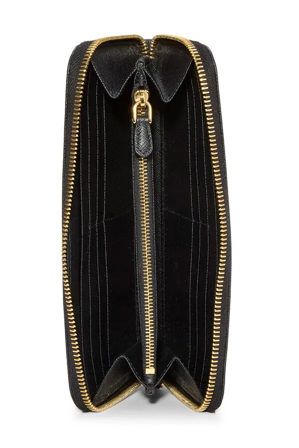 Prada Saffiano Zip Around Wallet