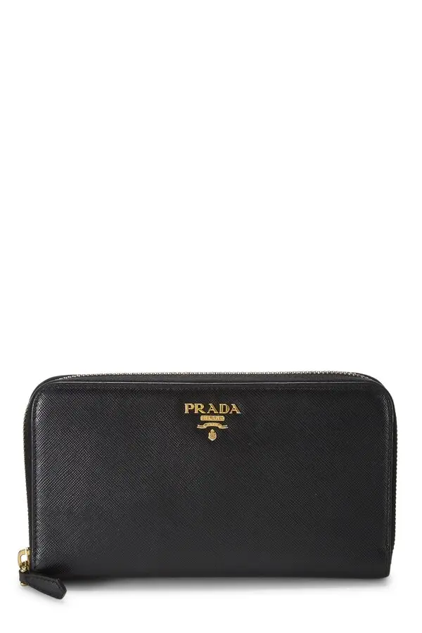 Prada Saffiano Zip Around Wallet