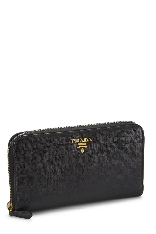 Prada Saffiano Zip Around Wallet