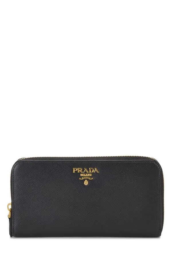 Prada Saffiano Zip Around Wallet