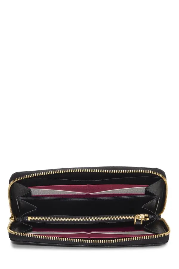 Prada Saffiano Zip Around Wallet