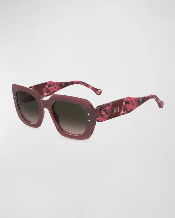 Carolina Herrera Patterned Rectangle Sunglasses - Bu Redhvn
