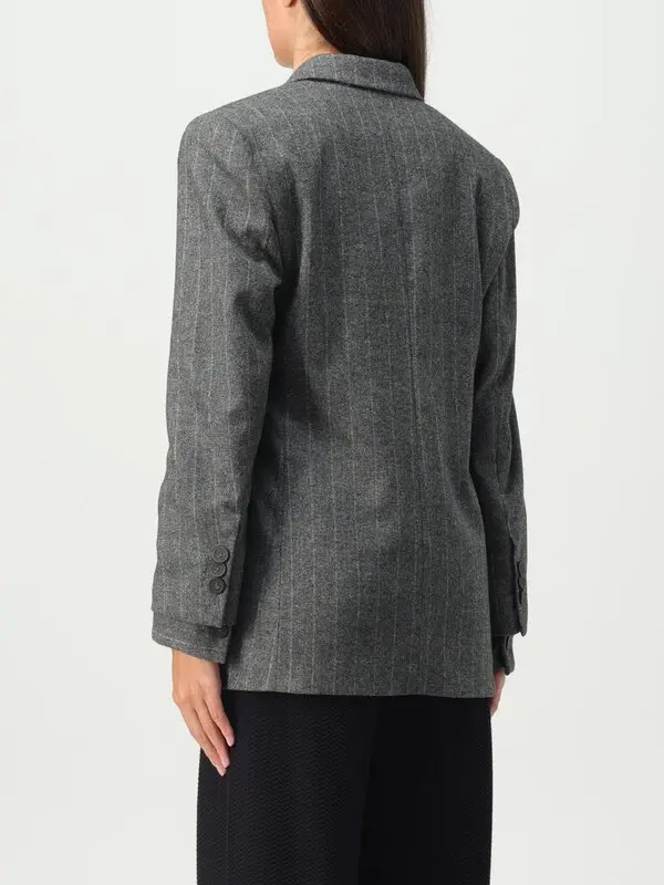 Emporio Armani Striped Single Breasted Jacket - Multicolor
