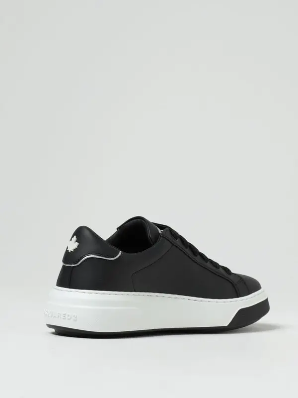 Dsquared2 Bumper Leather Sneakers - Black - 15% Off