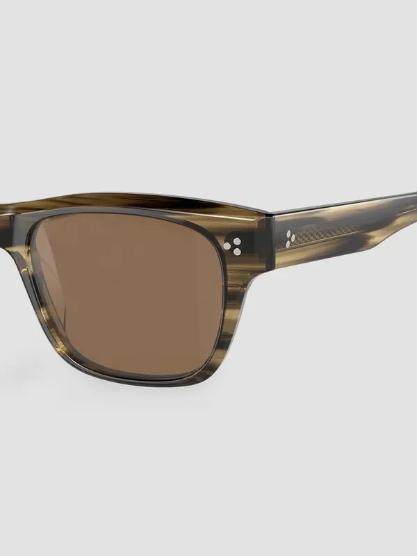 Oliver Spencer Birell 52mm Square Sunglasses - Olive
