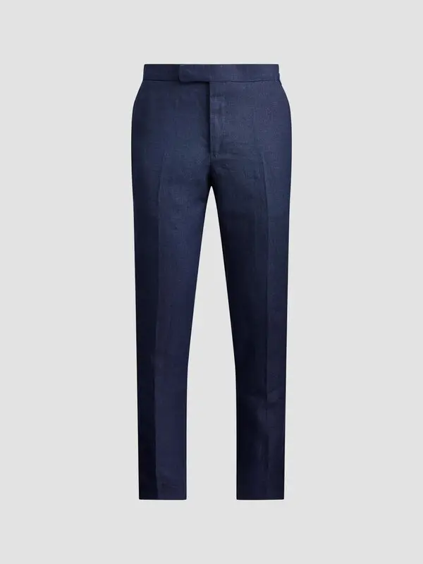 Polo Ralph Lauren Linen Crease-front Pants - Navy