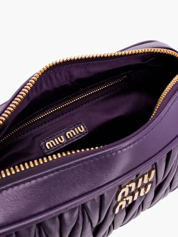 【美品】MIU MIU ナッパインプントゥーレ L字ファスナー パープル MIU MIU - 【美品】MIU MIU ナッパインプントゥーレ L字ファスナー