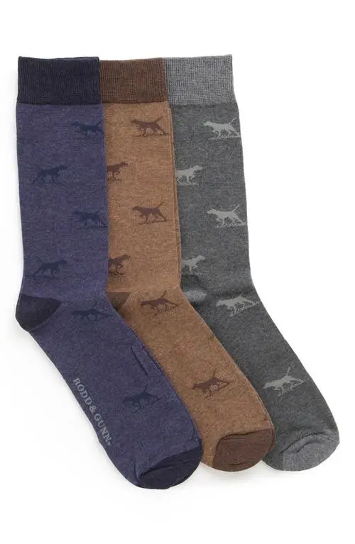 Rodd & Gunn Dogs-a-plenty Assorted 3-pack Crew Socks - Washed Multi