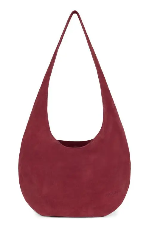 WE-AR4 The H Leather Hobo Bag - Maroon