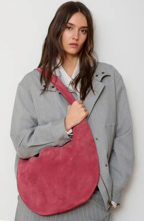 WE-AR4 The H Leather Hobo Bag - Maroon